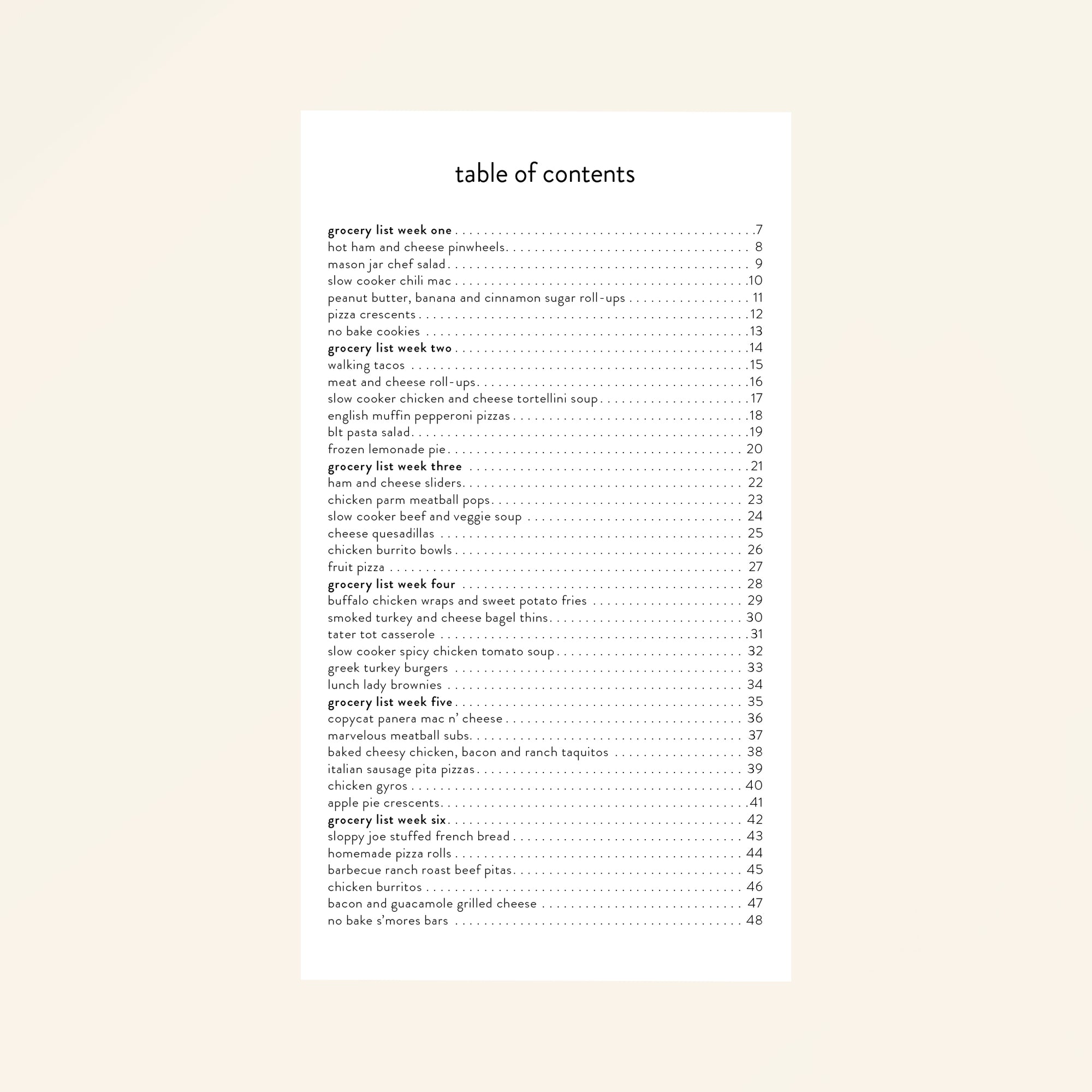 Lunch Menu Printable Plans | PDF Download - Passionate Penny Pincher