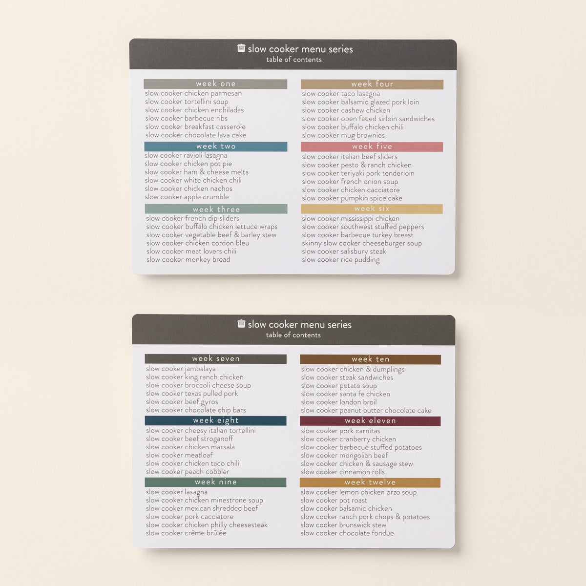 Slow Cooker Meal Plans Pack | Passionate Penny Pincher