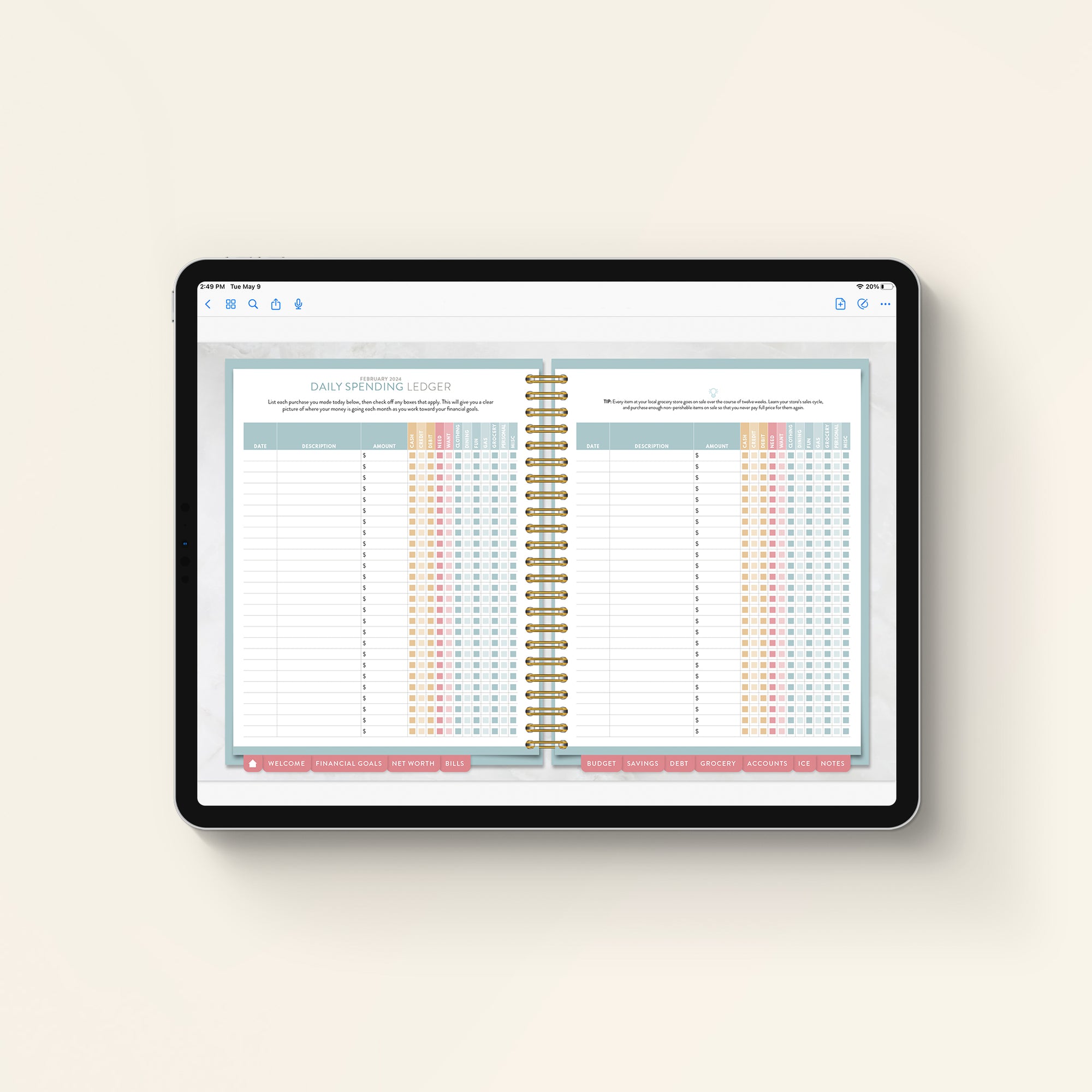 Budget Planner - PDF Download | The Money Planner - Passionate Penny ...