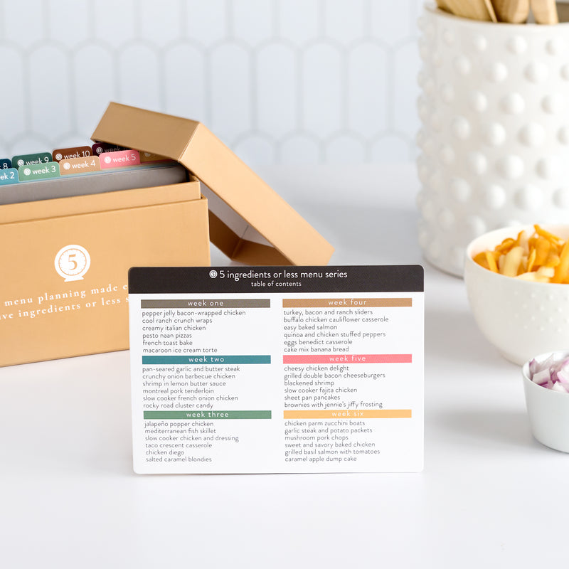 5 Ingredients or Less Recipes and Meal Plans with Shopping Lists ...