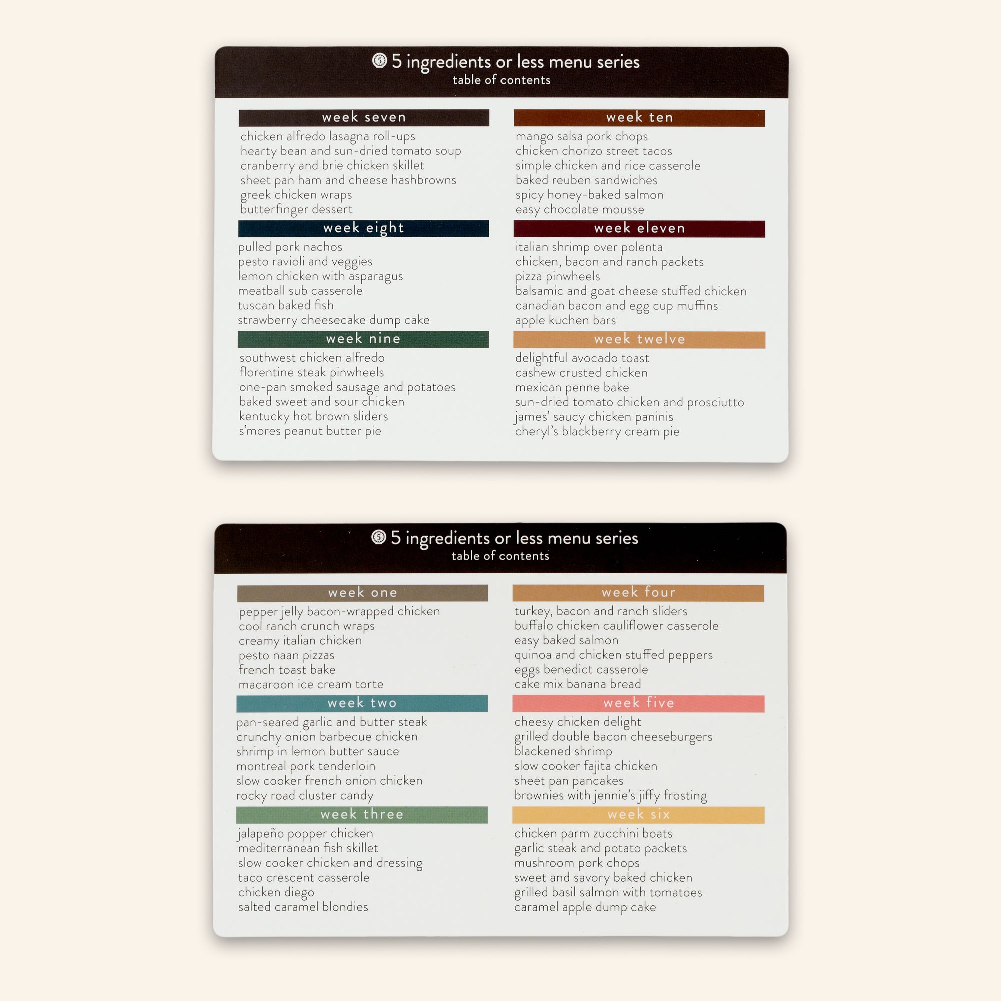 5 Ingredients or Less Recipes and Meal Plans with Shopping Lists ...