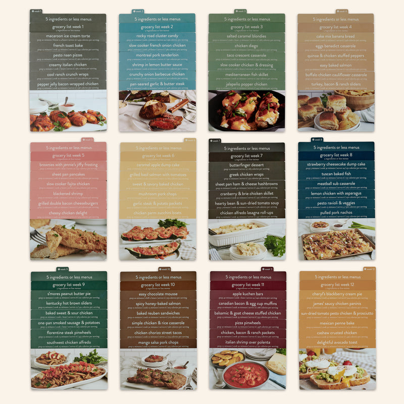 5 Ingredients or Less Recipes and Meal Plans with Shopping Lists ...