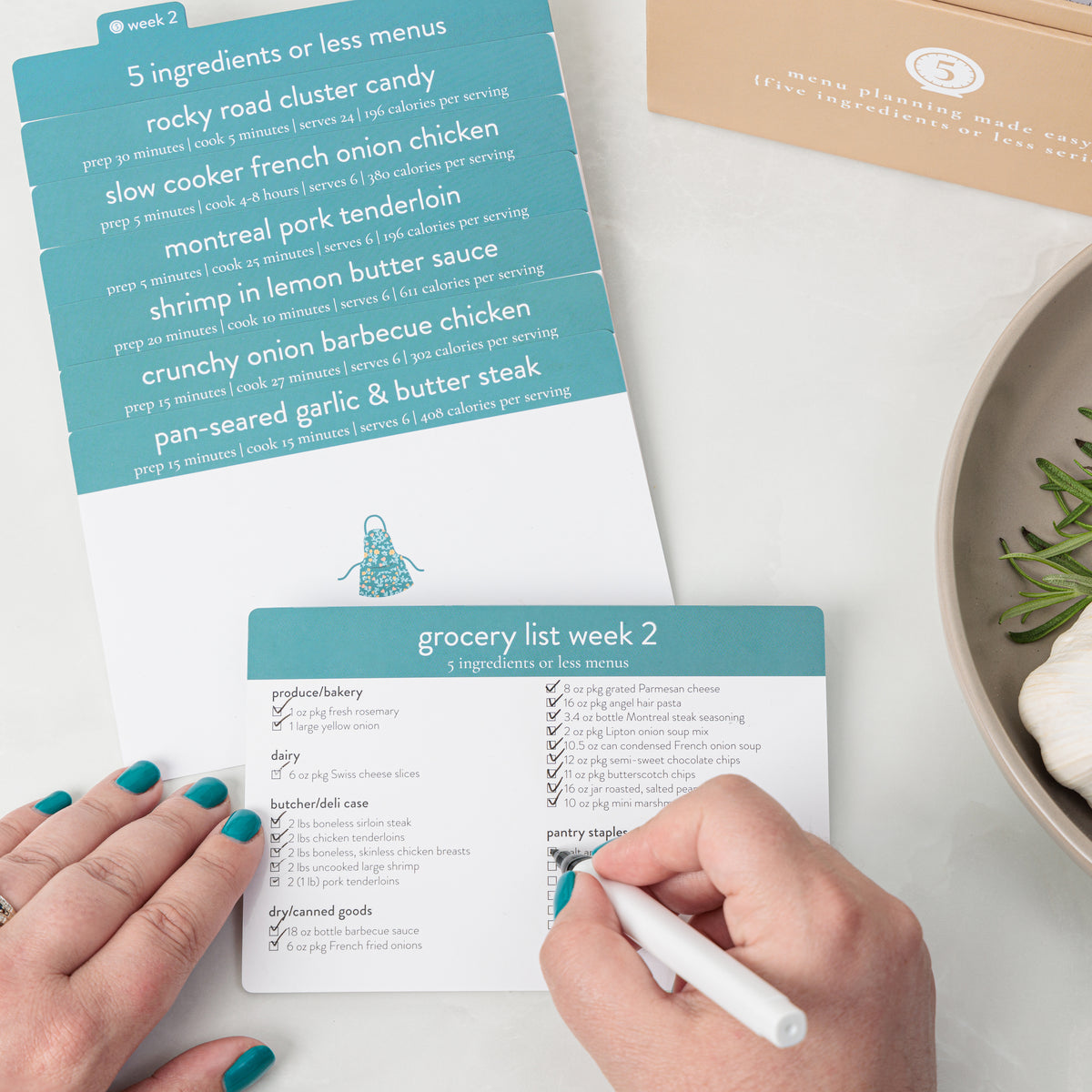 5 Ingredients or Less Recipes and Meal Plans with Shopping Lists ...