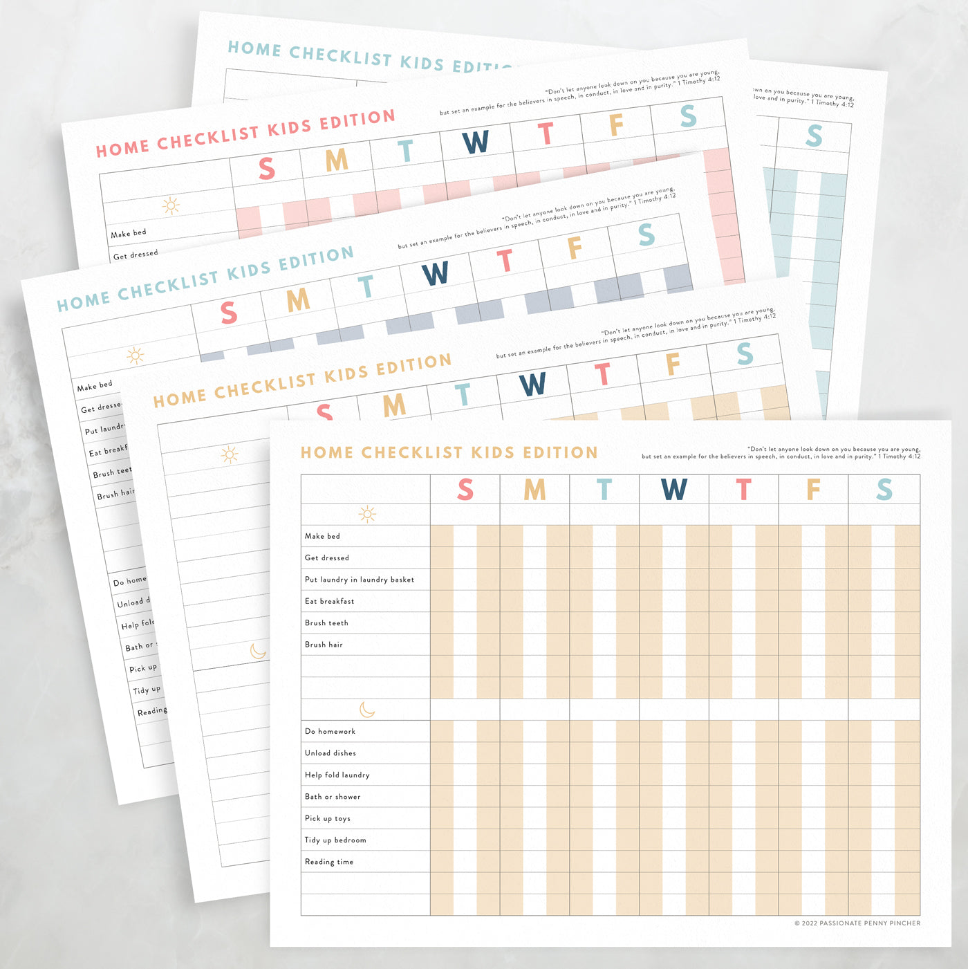 Home Planner Editable Checklist Pack | PDF Download - Passionate Penny ...